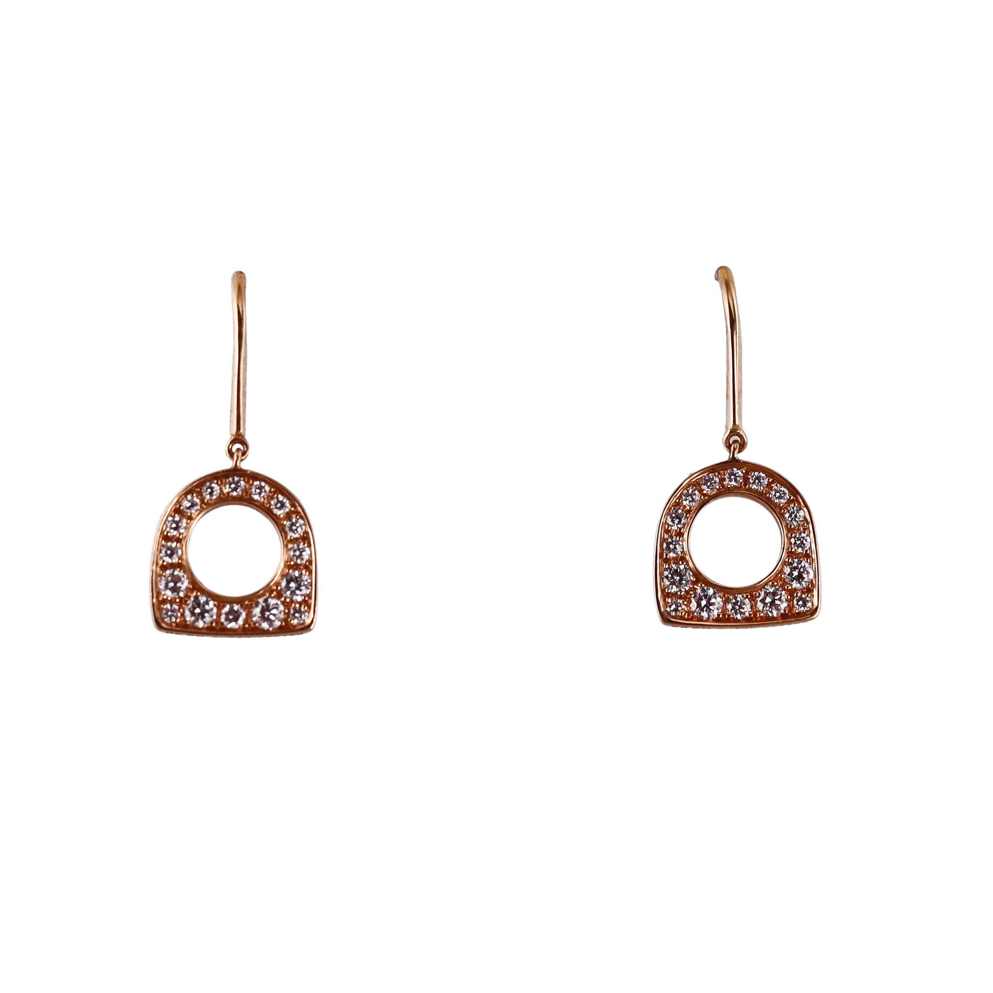 Fred Success Rose Gold Diamond Drop Earrings