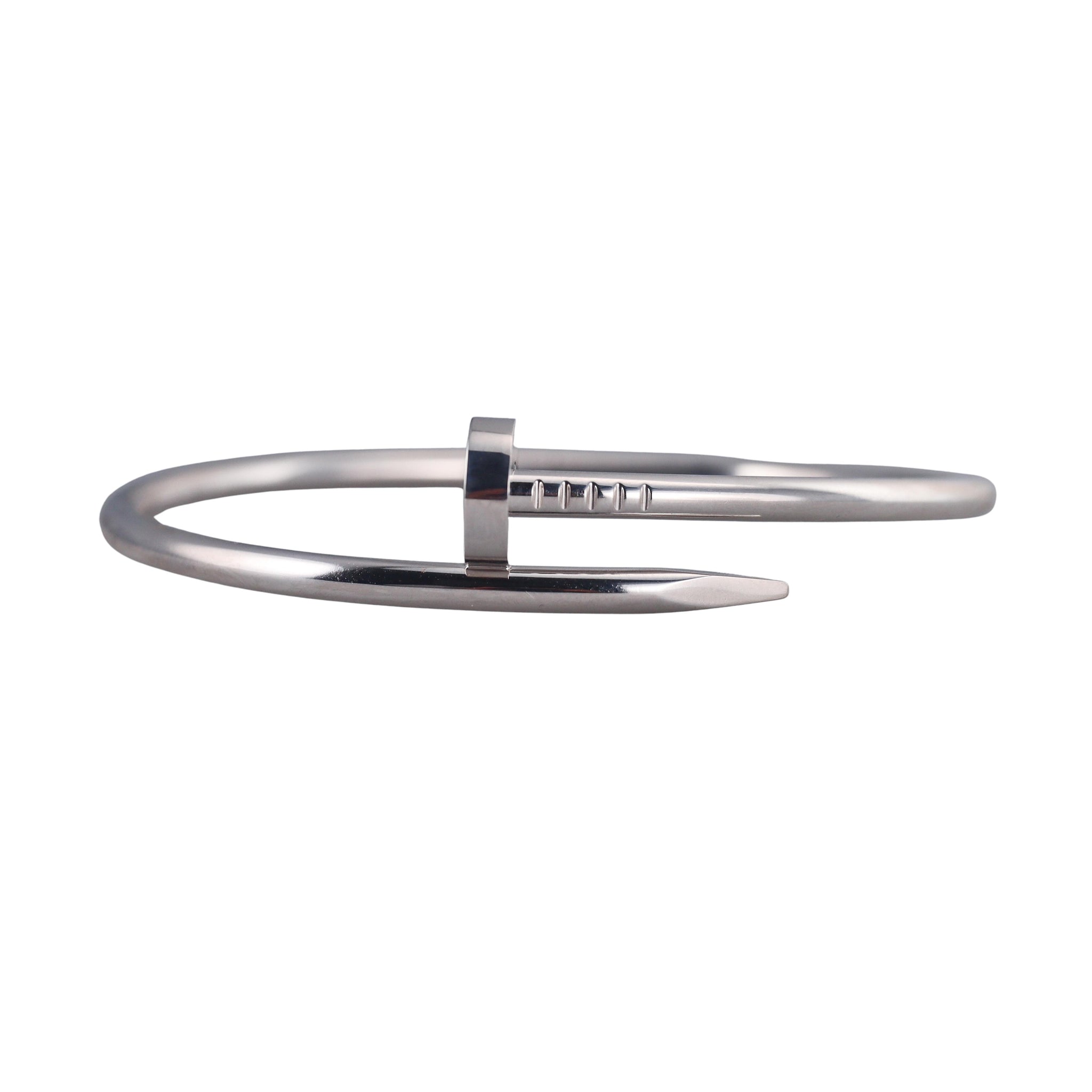 Cartier Juste Un Clou Nail White Gold Bracelet Size 18