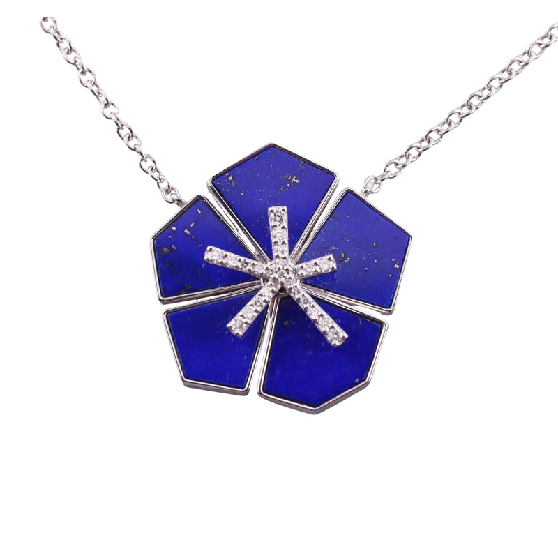 White gold lapis pendant store