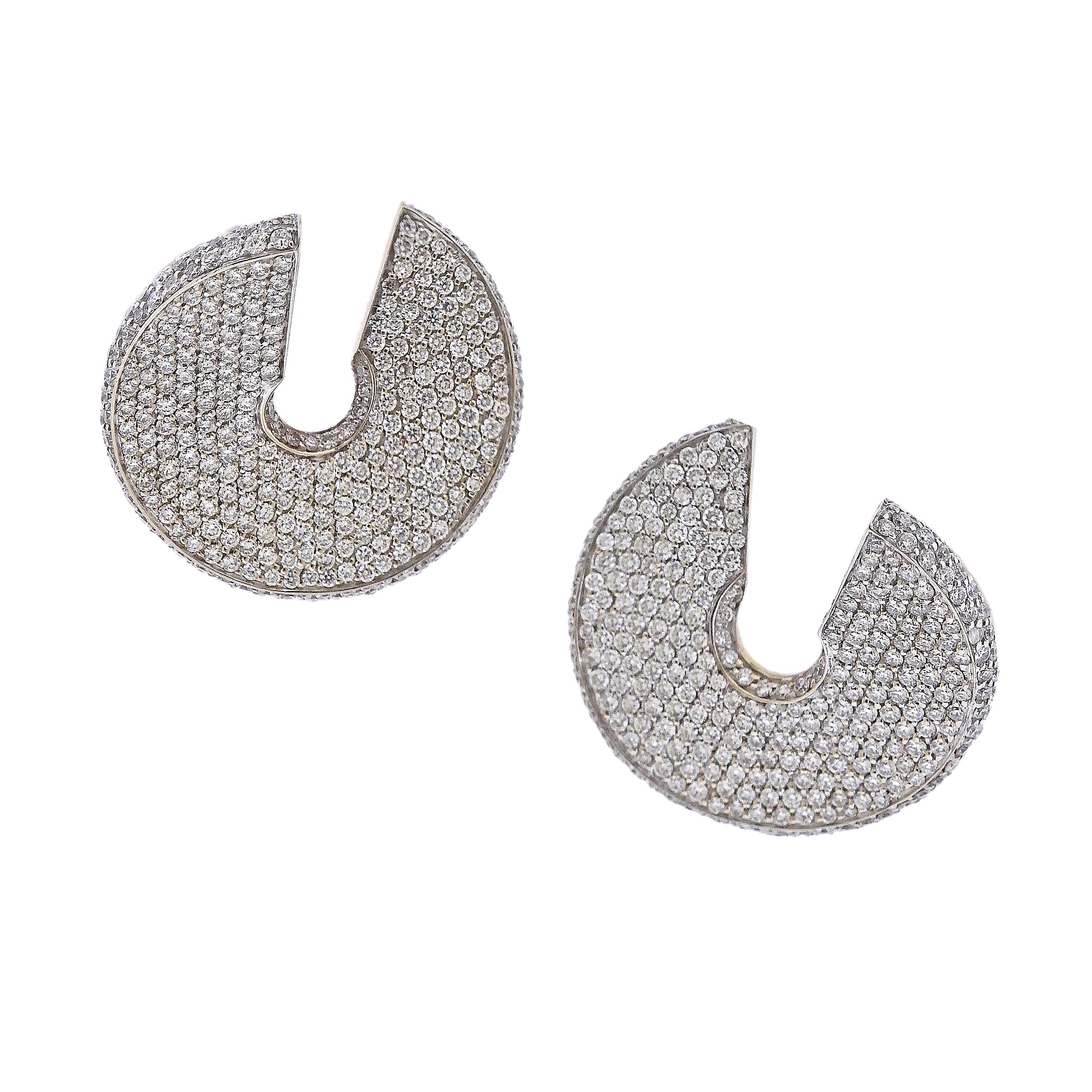 Vhernier Verso Diamond Gold Earrings